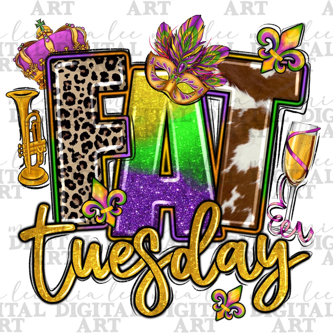 Fat Tuesday Png Sublimation Design Download, Mardi Gras Carnaval Png ...