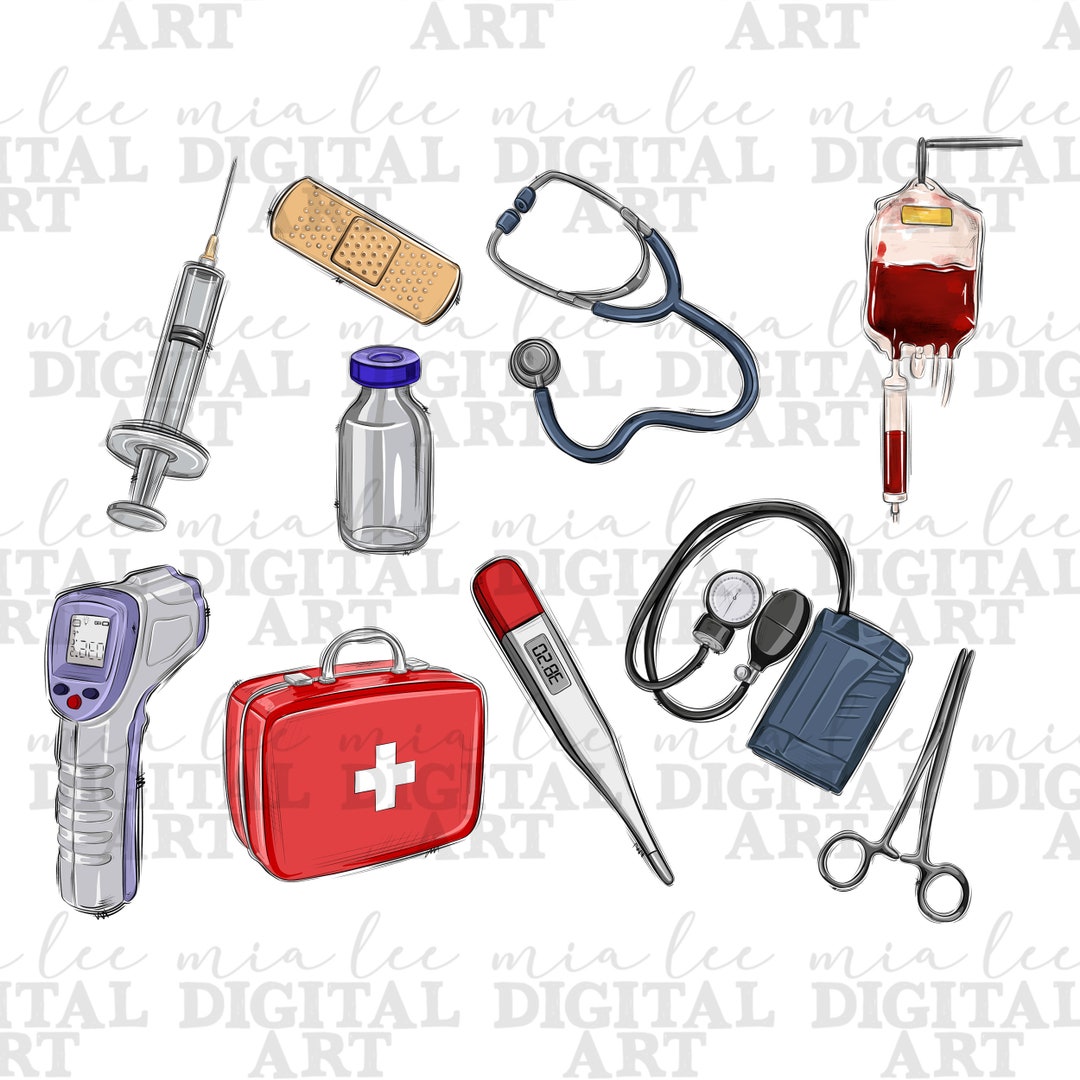 Nurse Medical Tools Png Sublimation Design Download, Nurse Png, Nursing ...
