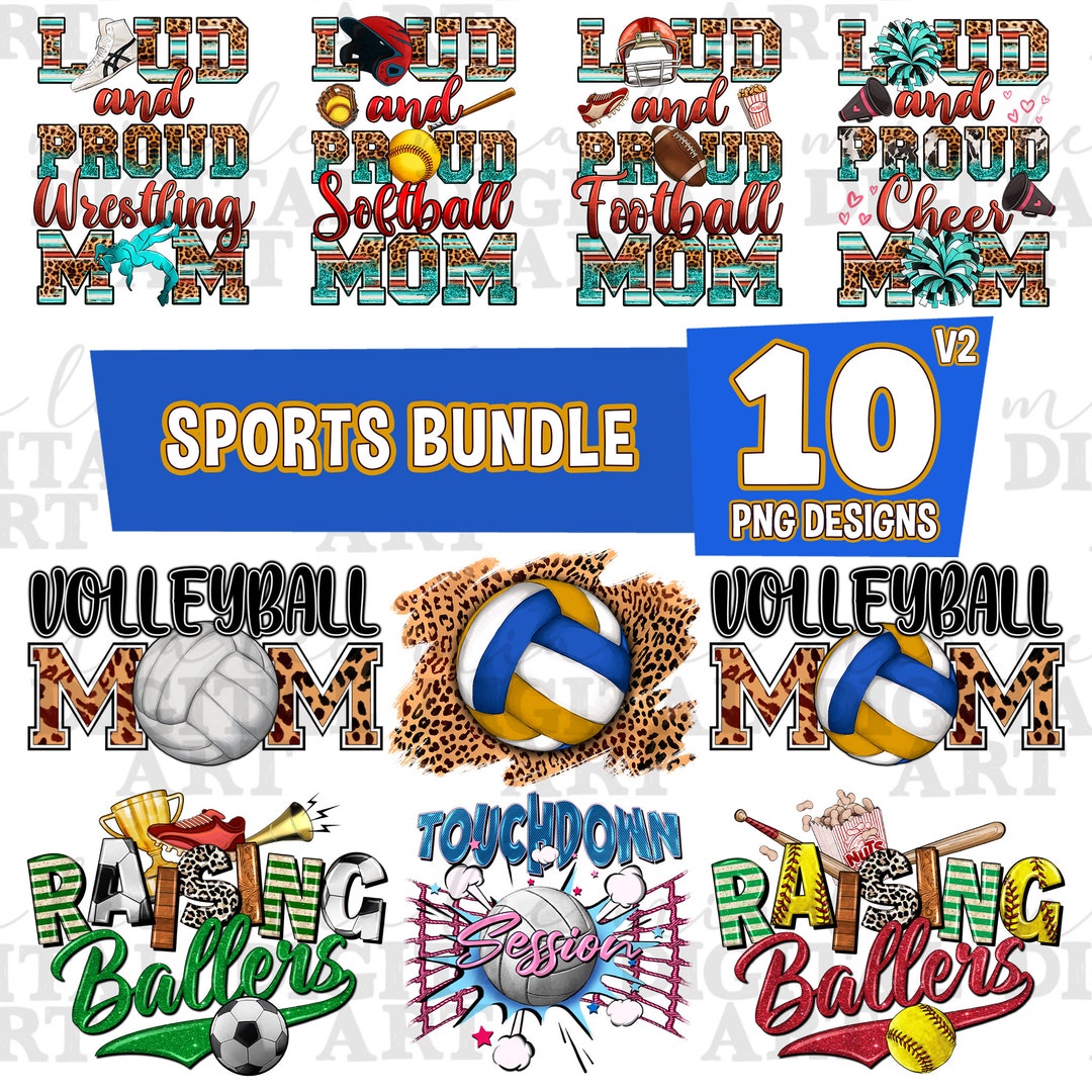 Sports Bundle V2 Png Sublimation Design Download, Sport Png, Game Day ...