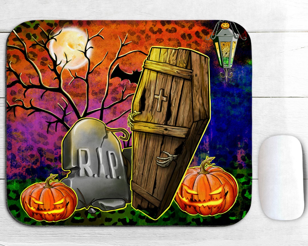 Headstone and Coffin Mouse Pad Png Sublimation Design Download, Mouse ...