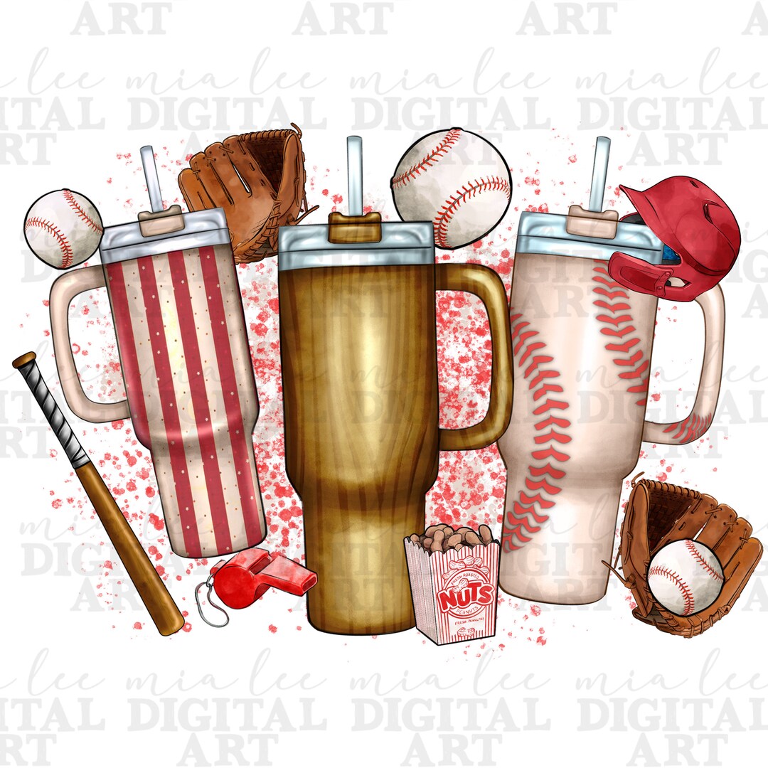 Baseball Thermos Cups Png Sublimation Design Download, Sport Png, Game ...