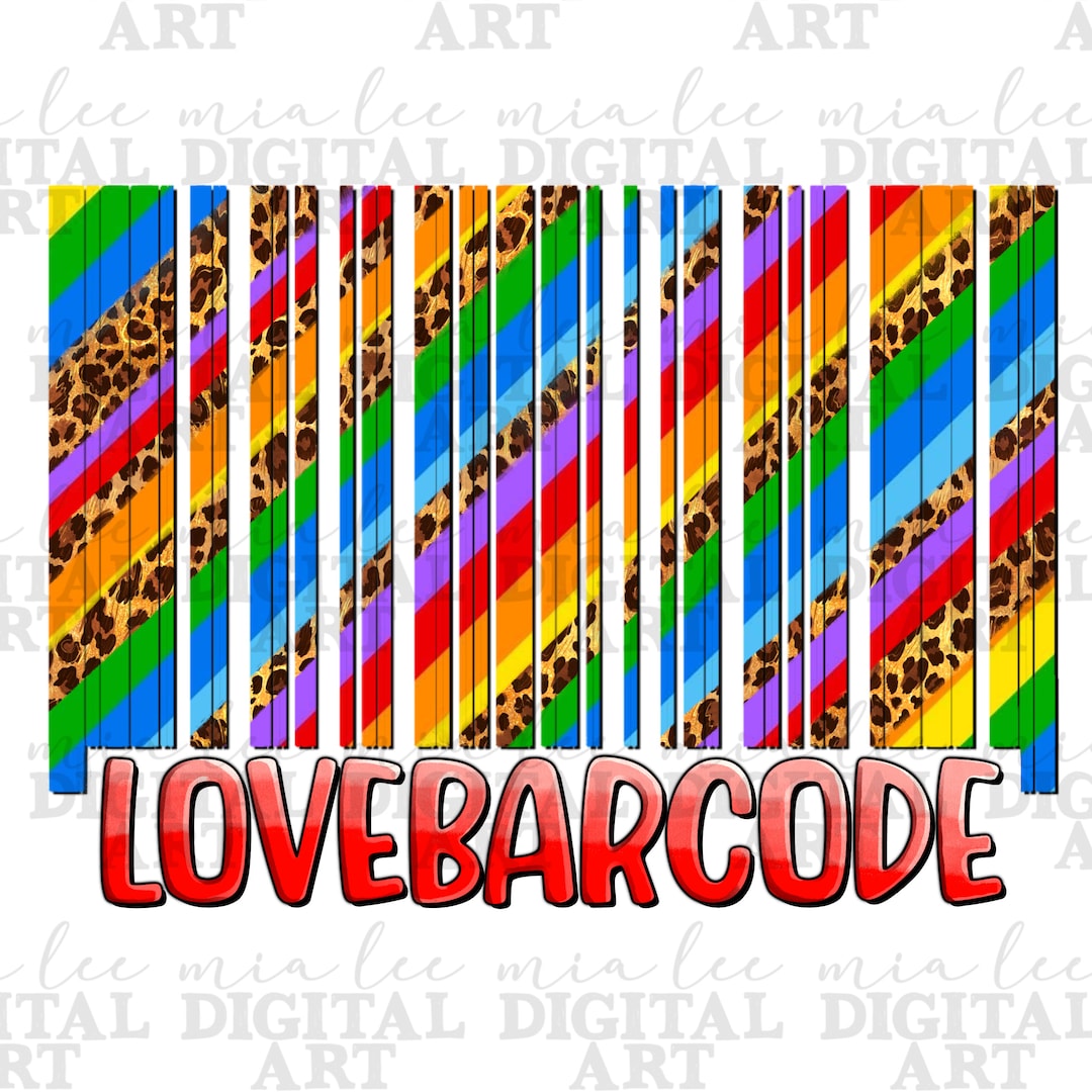 Love Barcode Png Sublimation Design Download, LGBTQ+ Png, Love is Love ...