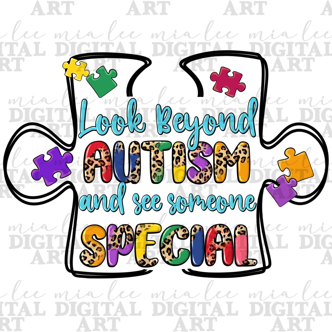 Look Beyond Autism Png Subliamtion Design Download, Autism Awareness ...