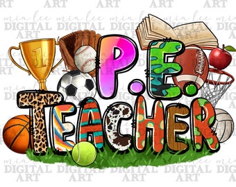 PE Physical Education Teacher Png Sublimation Design Download, Teacher ...