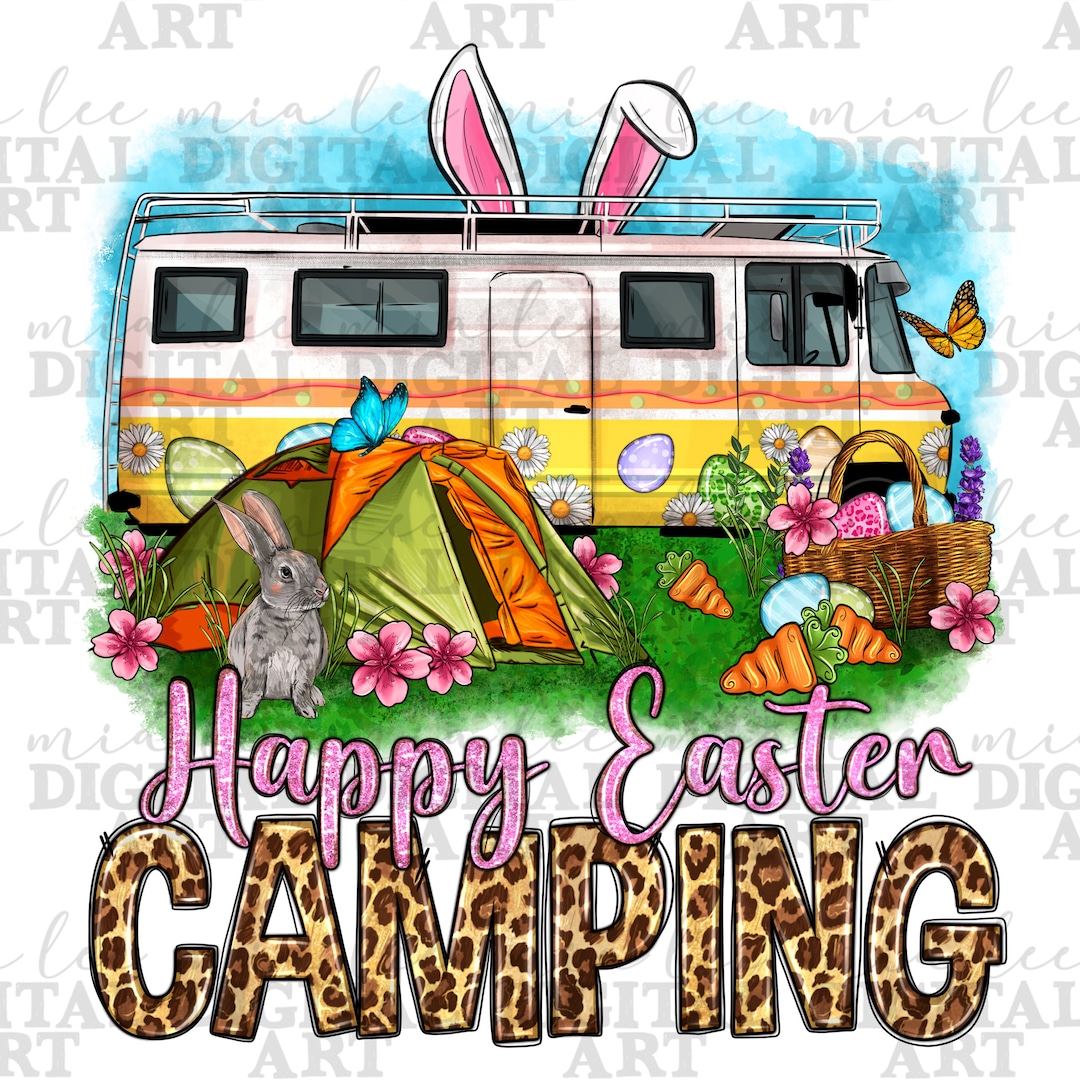 Happy Easter Day Camper Png Sublimation Design Download, Happy Easter ...