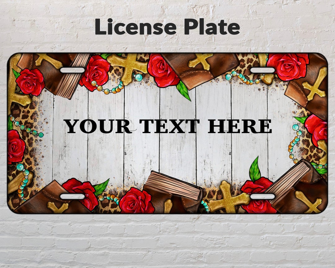 Personalized Holy Bible License Plate Png, Christian License Plate Png ...