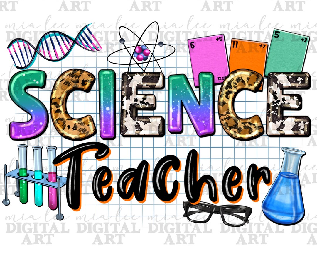 Science Teacher Png Sublimation Design Download, Teacher's Day Png ...