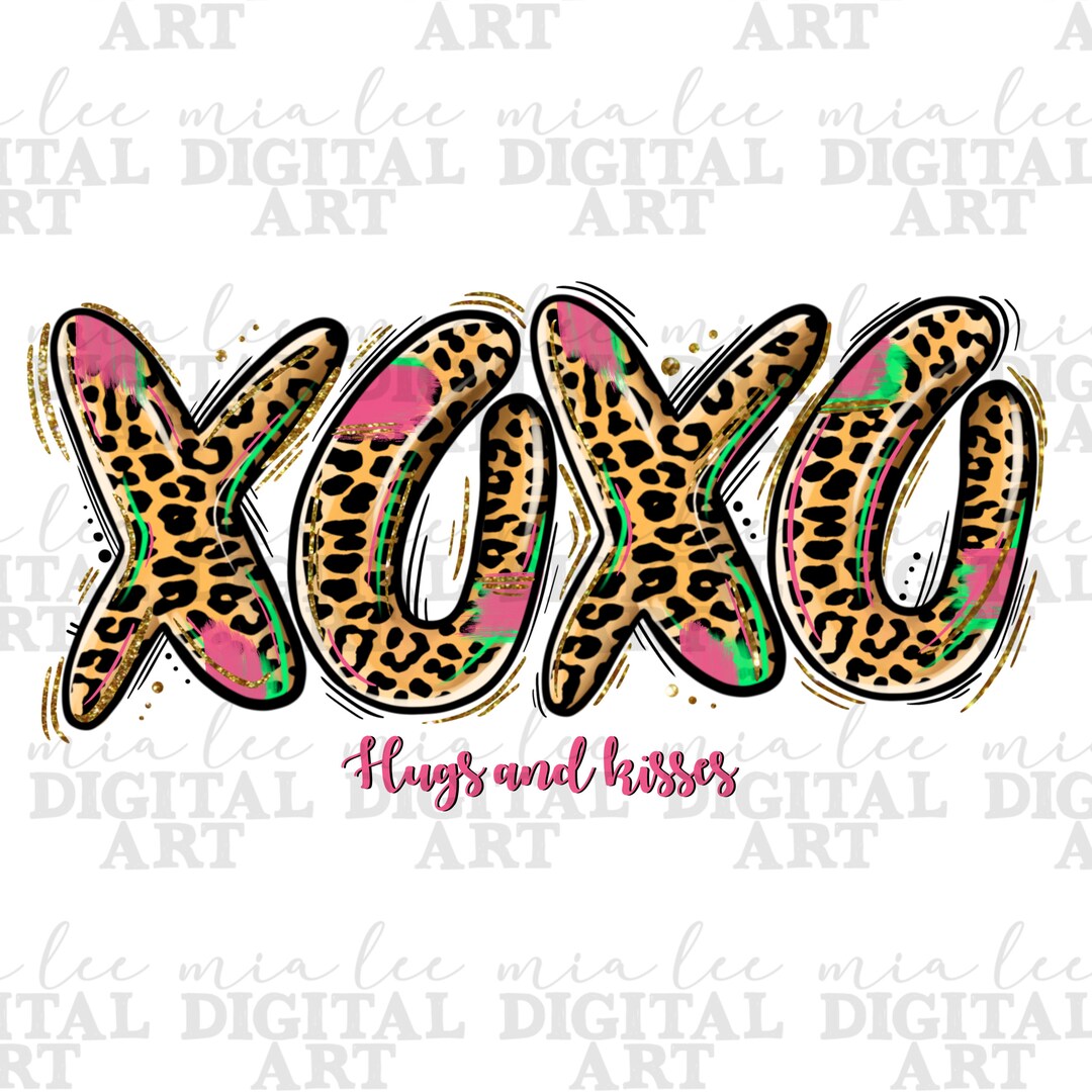 Xoxo Hugs and Kisses Png Sublimation Design Download, Happy Valentine's ...