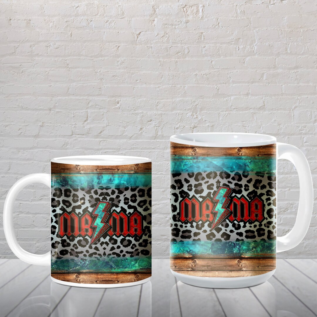 Lightning Bolt Mama 11 Oz and 15 Oz Mug Png, Mug Wrap Png, Mug Design ...