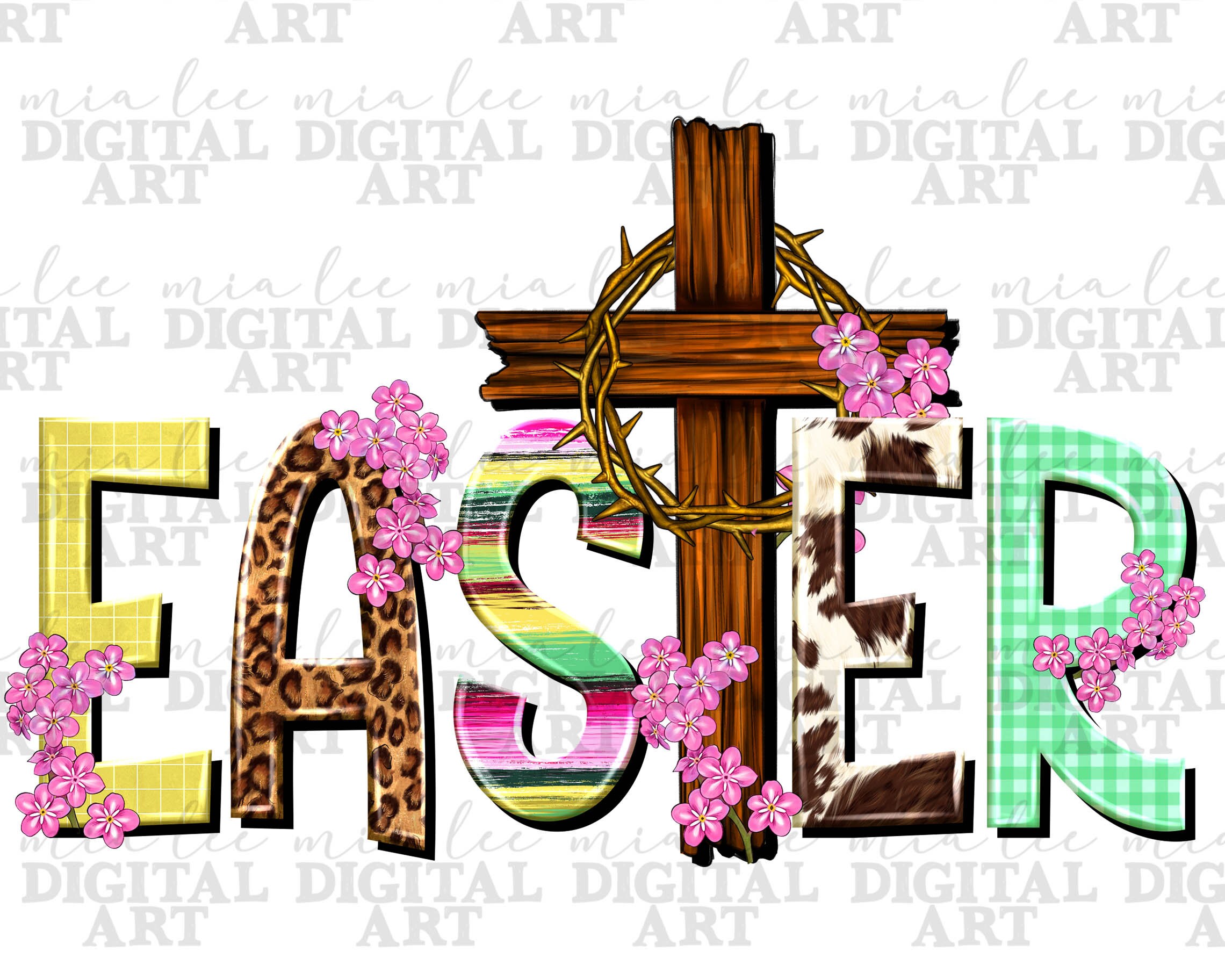 Easter Crown of Thorns Png Sublimation Design Download Happy - Etsy