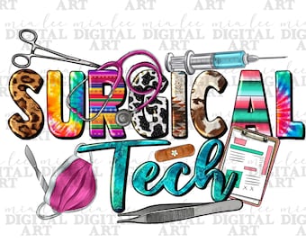 Surgical Tech Png Sublimation Design Download, Surgical Technician Png ...