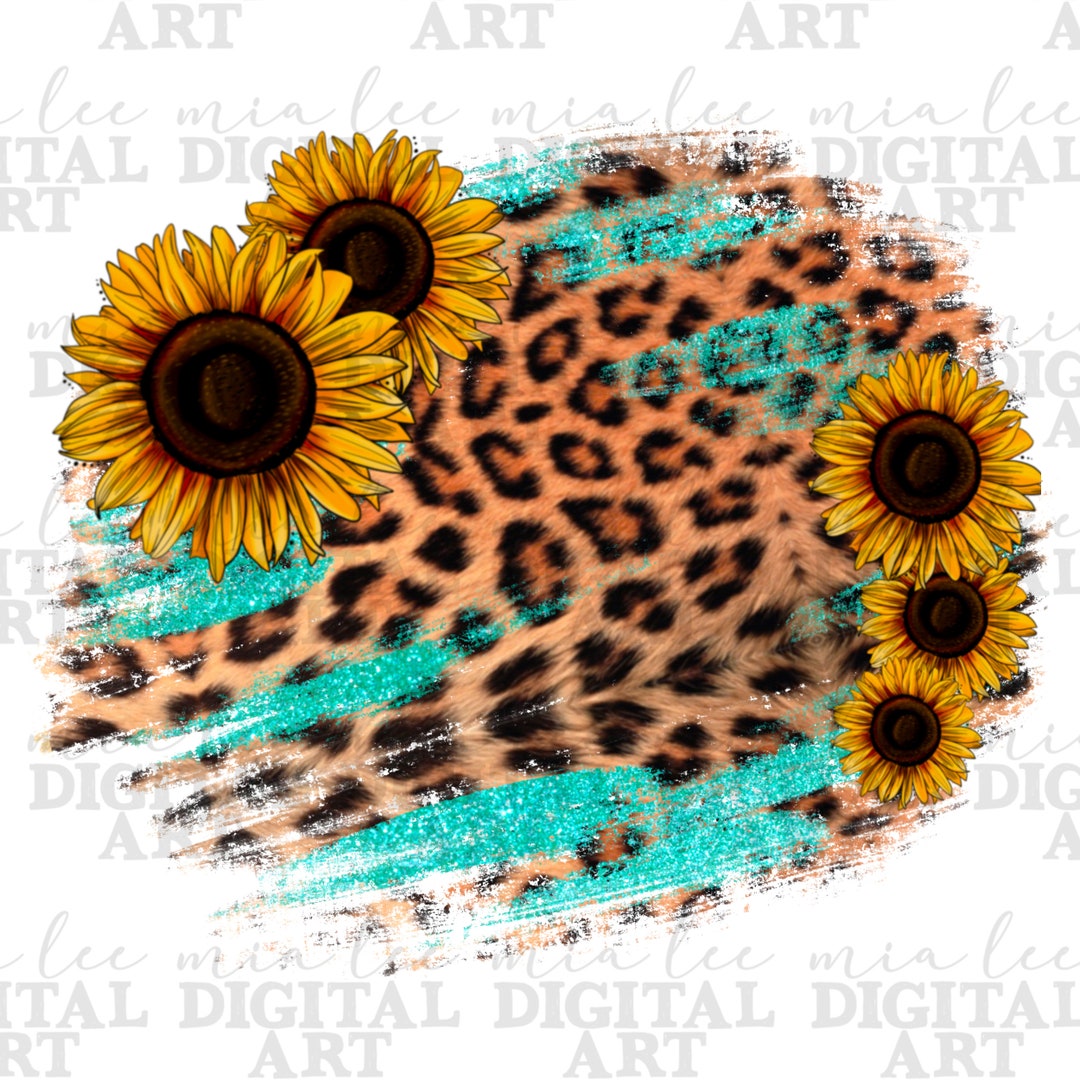 Glitter and Leopard Backround Png Sublimation Design Download, Western ...