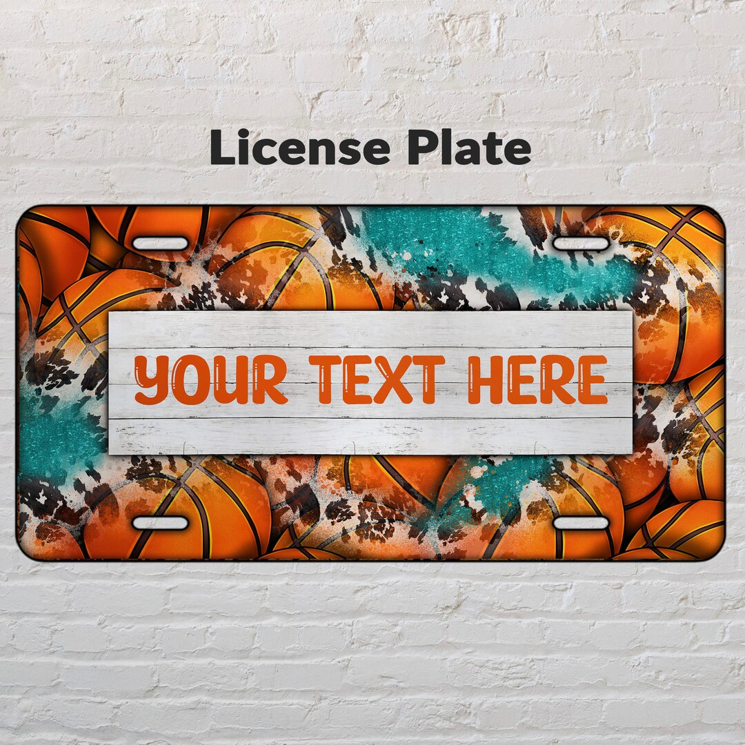 Personalized Basketball License Plate Png Sublimation Design Download ...