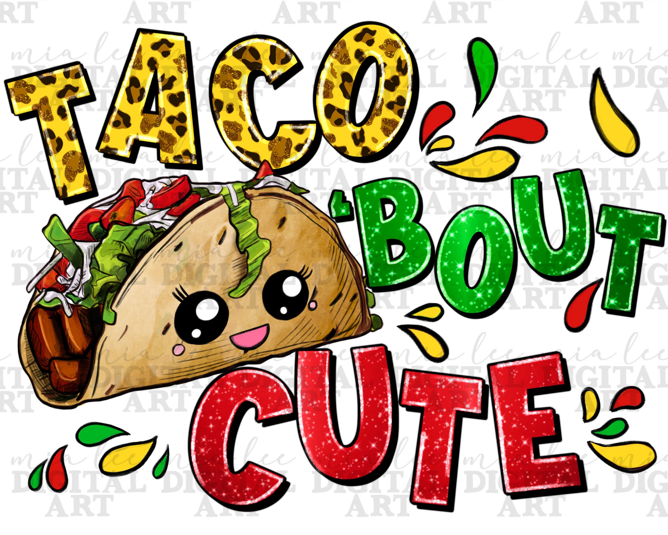 Taco 'bout Cute Png Sublimation Design Download, Mexico Png, Mexican ...