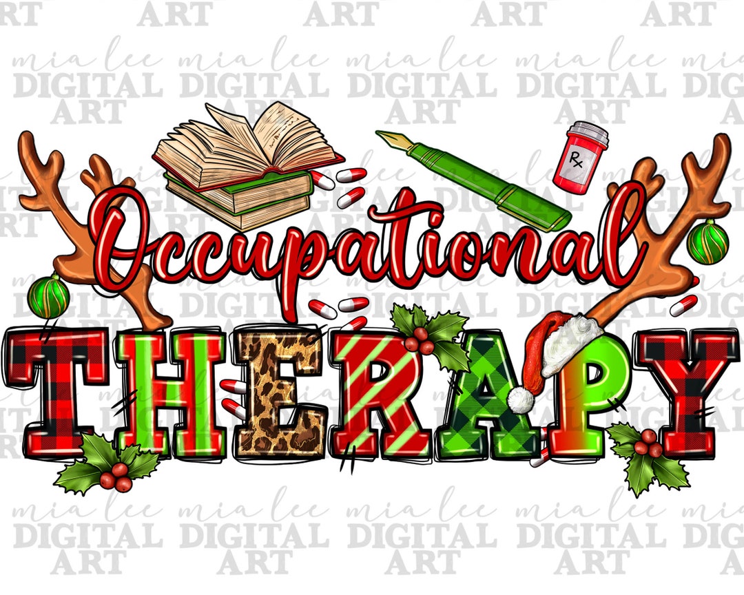 Occupational Therapy Christmas Png Sublimation Design Download, Merry ...
