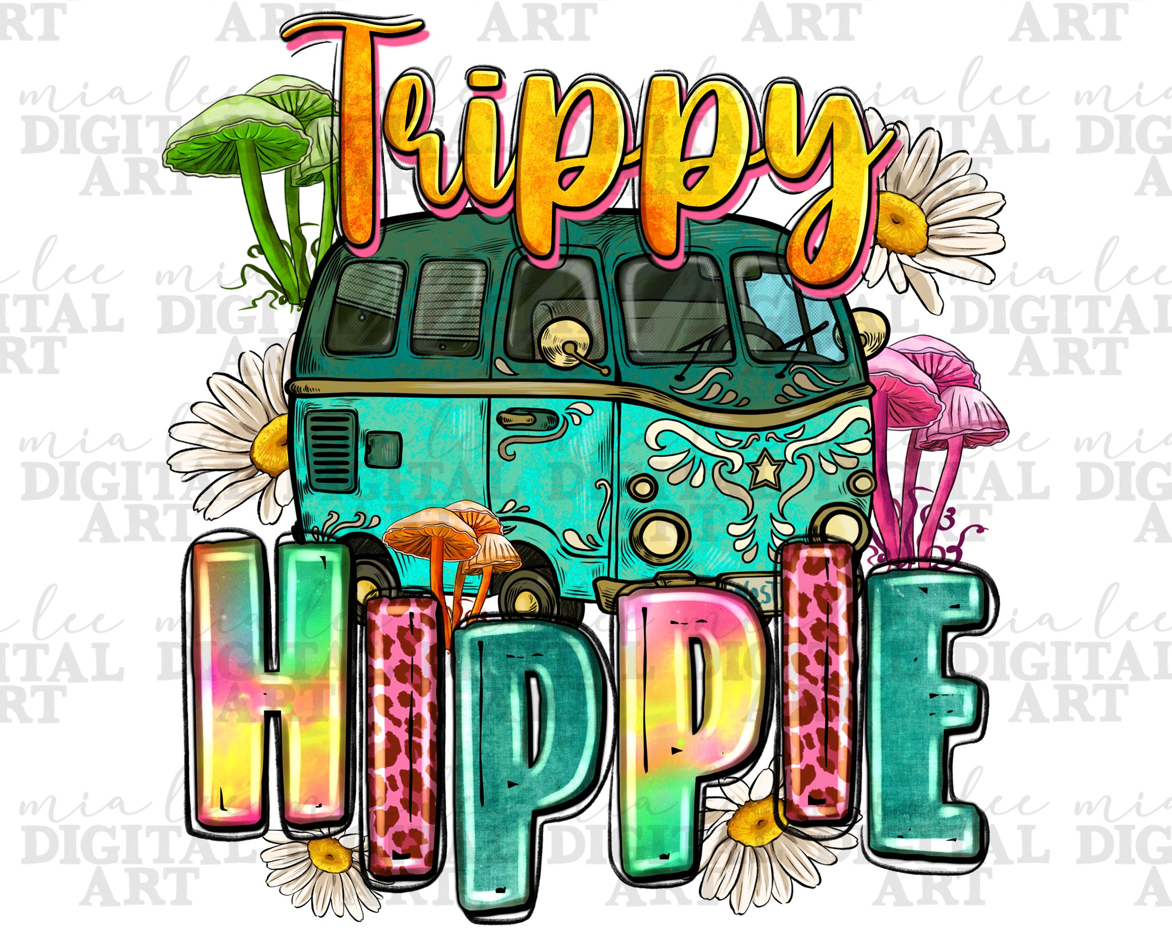 Trippy Hippie Png Sublimation Design Download, Hippie Vibes Png, Hippie ...