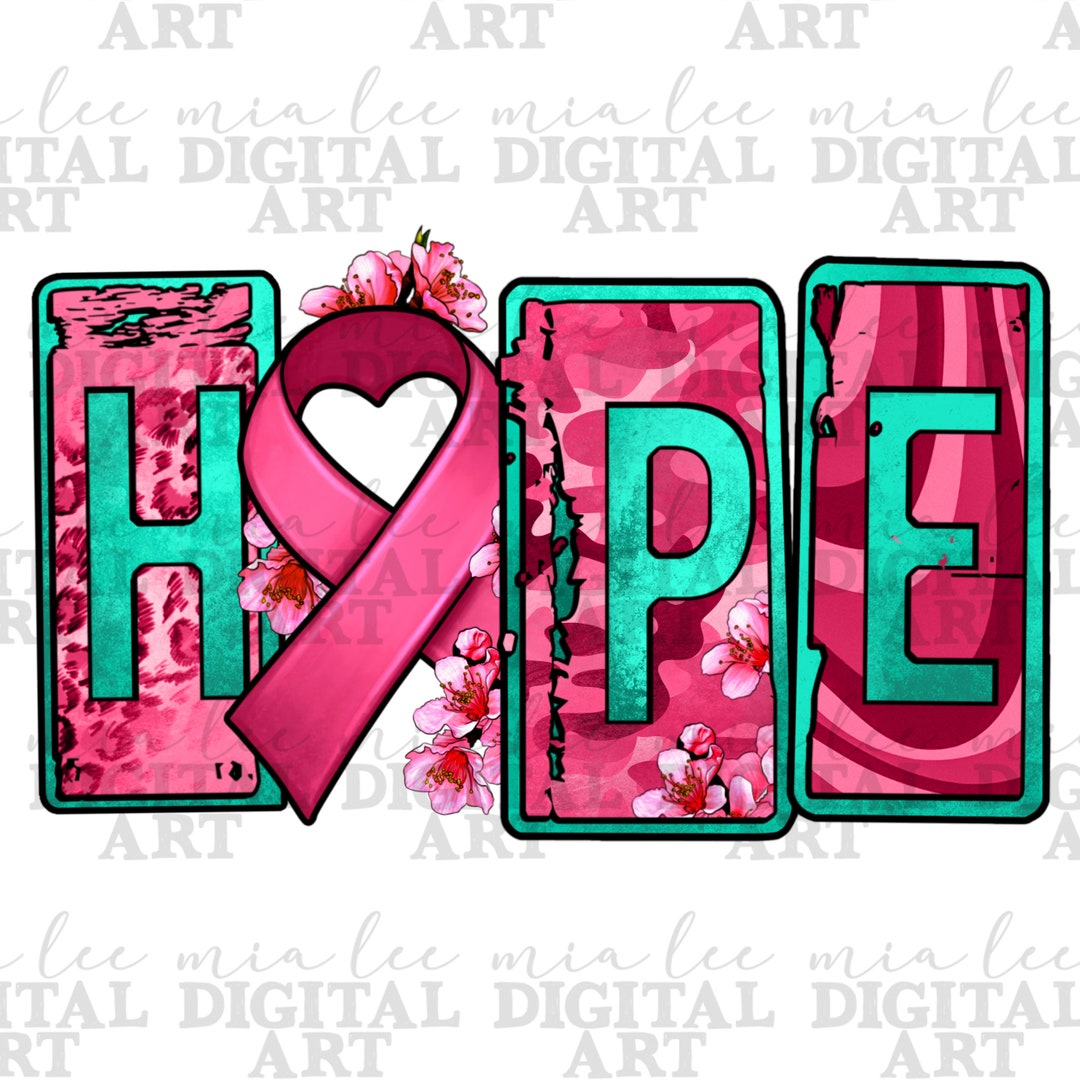 Hope Breast Cancer Png Sublimation Design Download, Breast Cancer Png ...