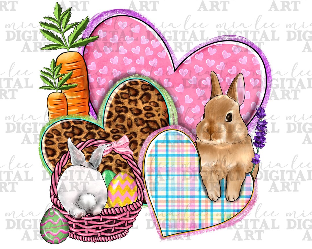 Easter Hearts Png Sublimation Design Download, Happy Easter Day Png ...