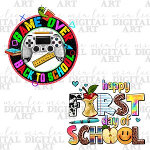 School Bundle V1 Png Sublimation Design Download, School Vibes Png ...