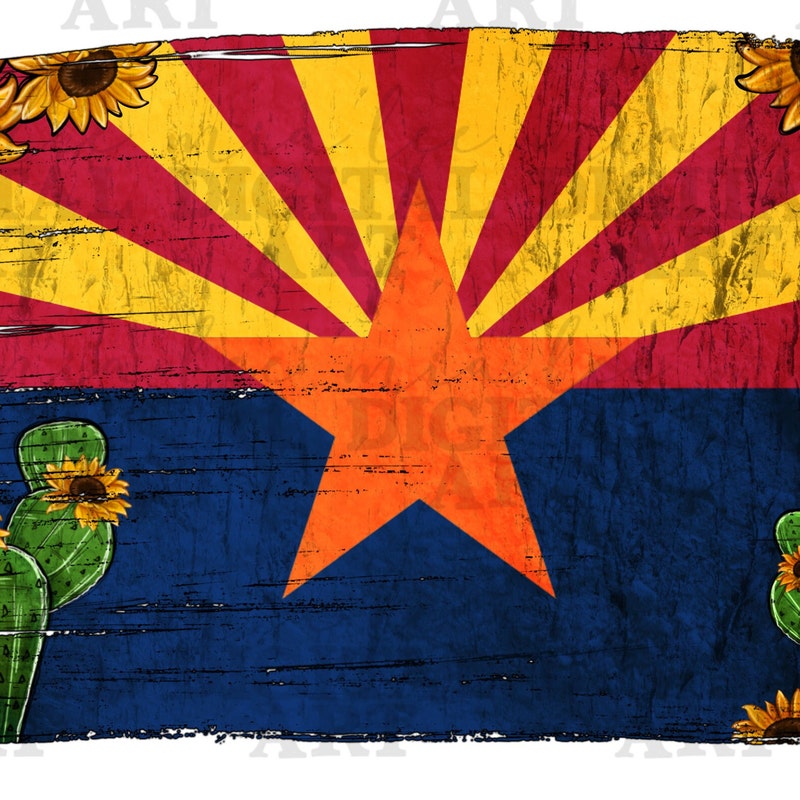 Arizona Flag Png - Etsy