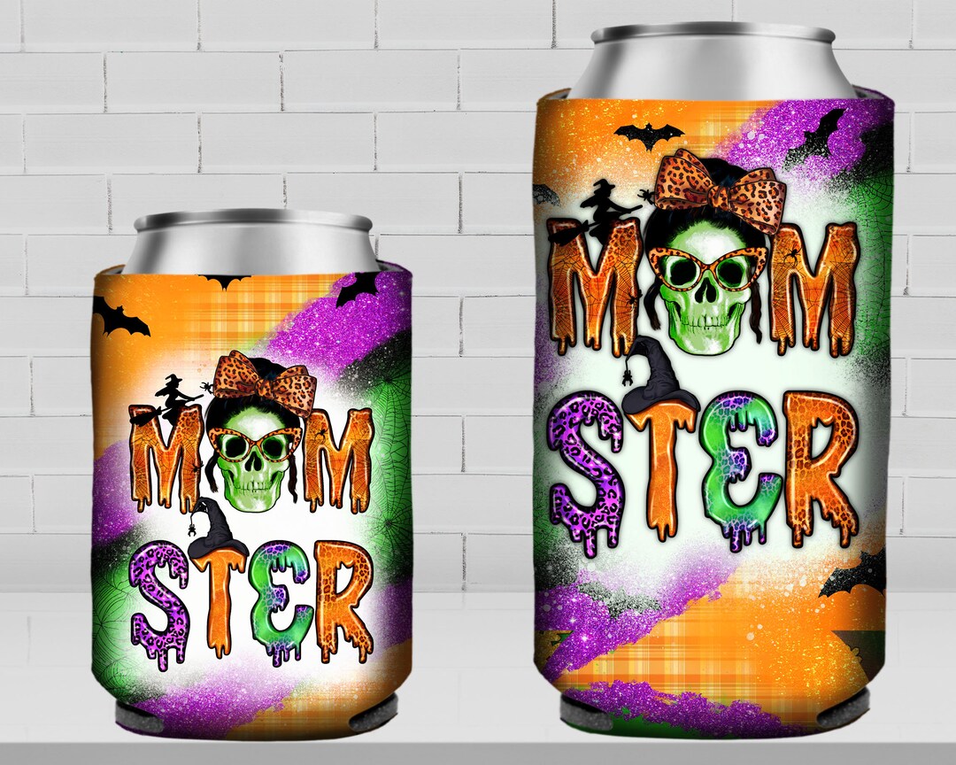 Momster 12 Oz Slim and Regular Soft Can Cooler Png, Can Cooler Wrap Png ...