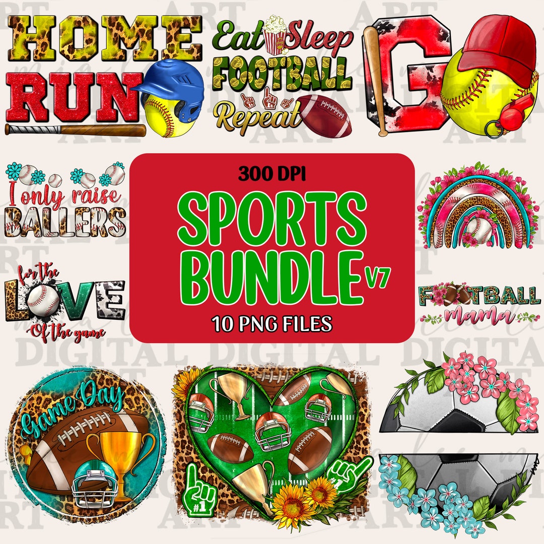 Sports Bundle V7 Png Sublimation Design Download, Sport Png, Game Day ...