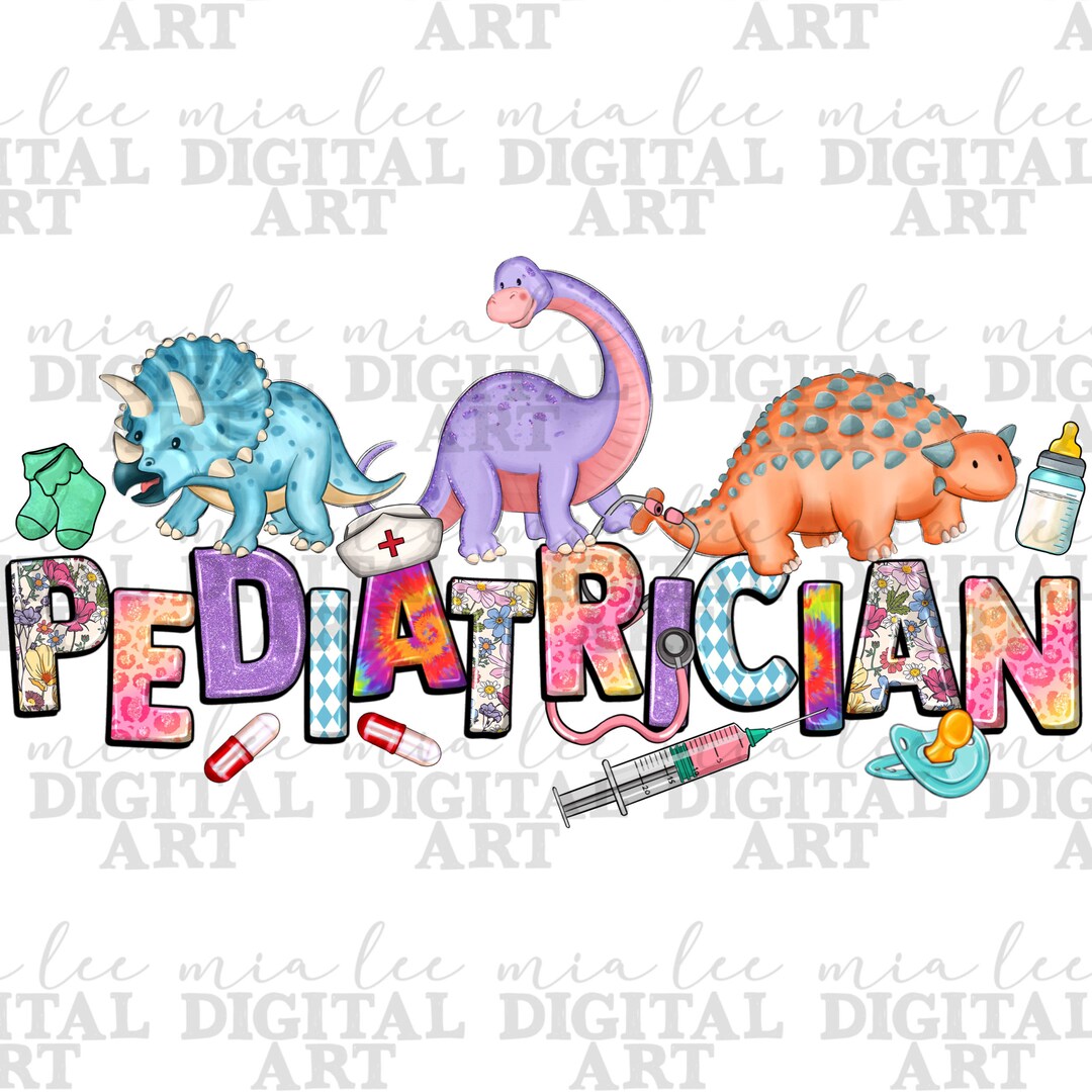 Pediatrician Baby Dinosaurs Png Sublimation Design Download, Nurse Png ...