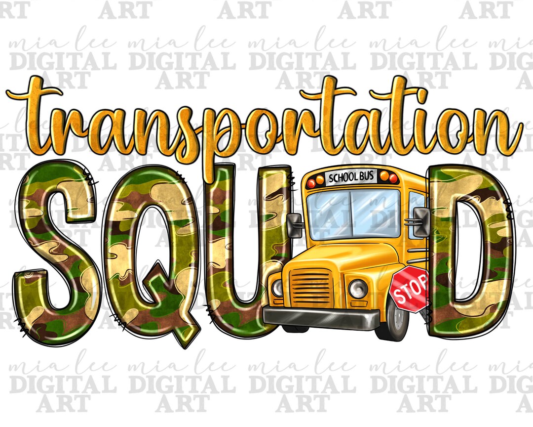 Transportation Squad Png Sublimation Design Download, Back to School ...