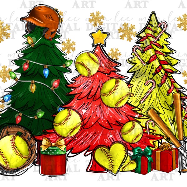 Softball Christmas - Etsy