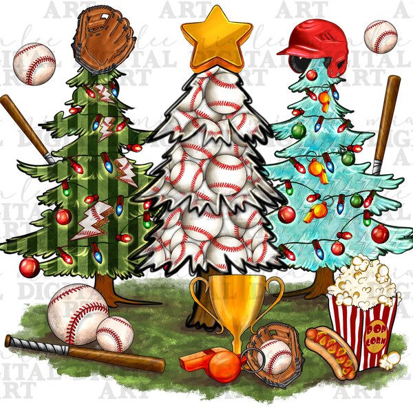 Baseball Christmas Svg - Etsy