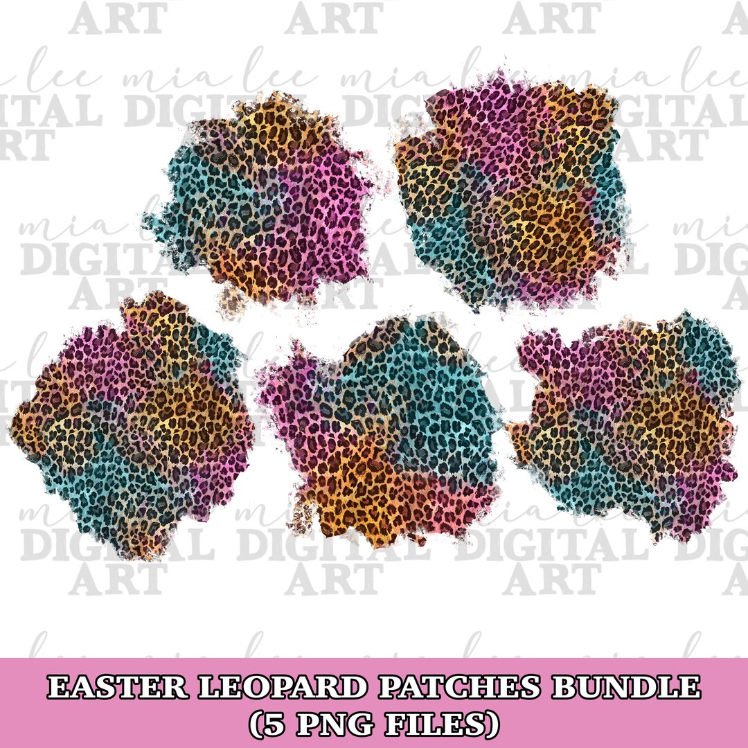 Easter Leopard Patches Bundle Png Sublimation Design Download, Happy ...