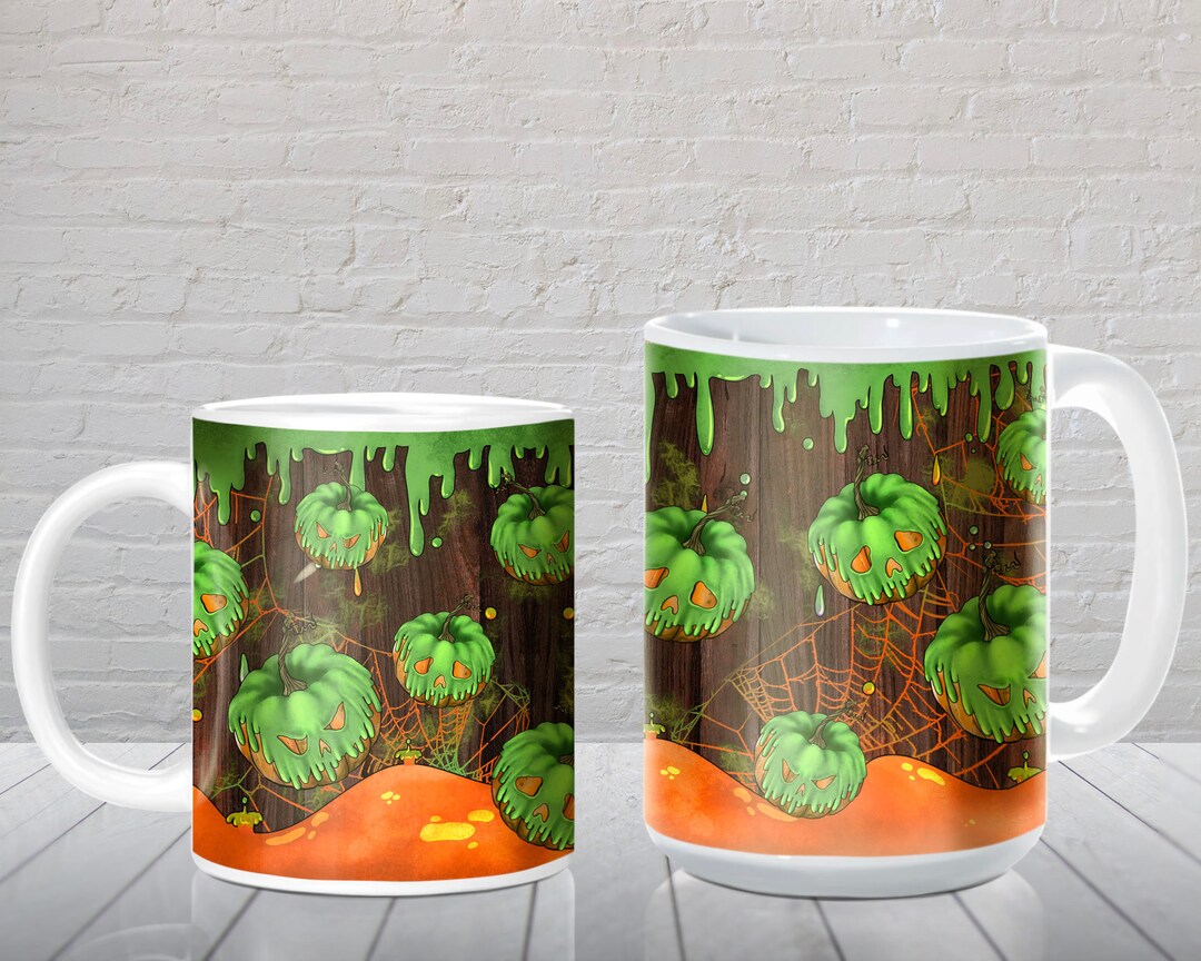 Poison Pumpkin 11 Oz and 15 Oz Mug Png, Mug Wrap Png, Mug Design Png ...