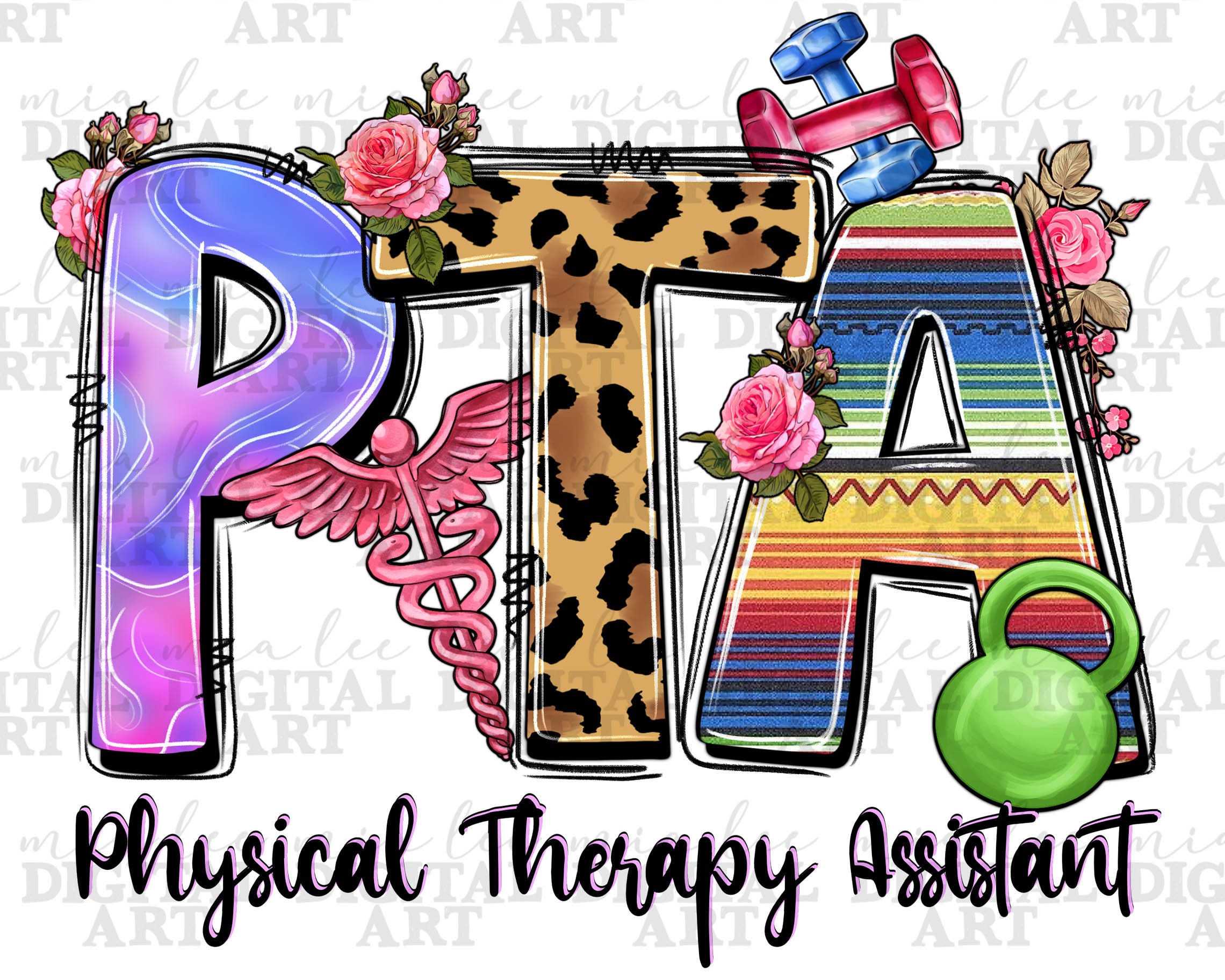 PTA Physical Therapy Assistant Png Sublimation Design Download, Western ...