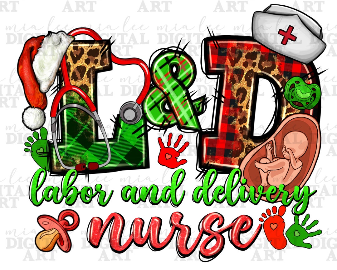 LD Labor and Delivery Nurse Png Sublimation Design Download, Merry ...