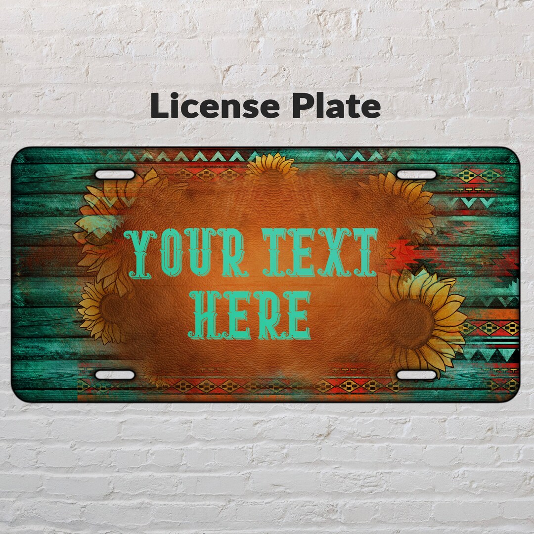 Personalized Aztec License Plate Png Sublimation Design Download ...