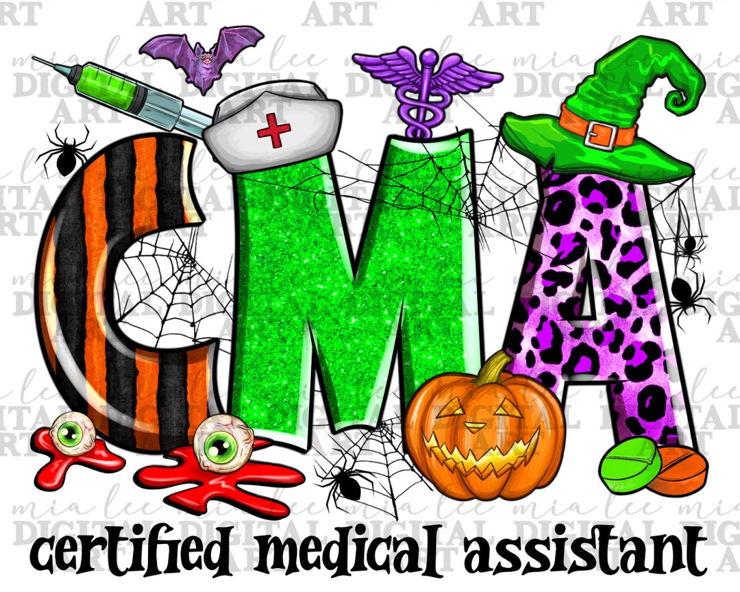 Halloween CMA Certfied Medical Assistant Png Sublimation Design ...