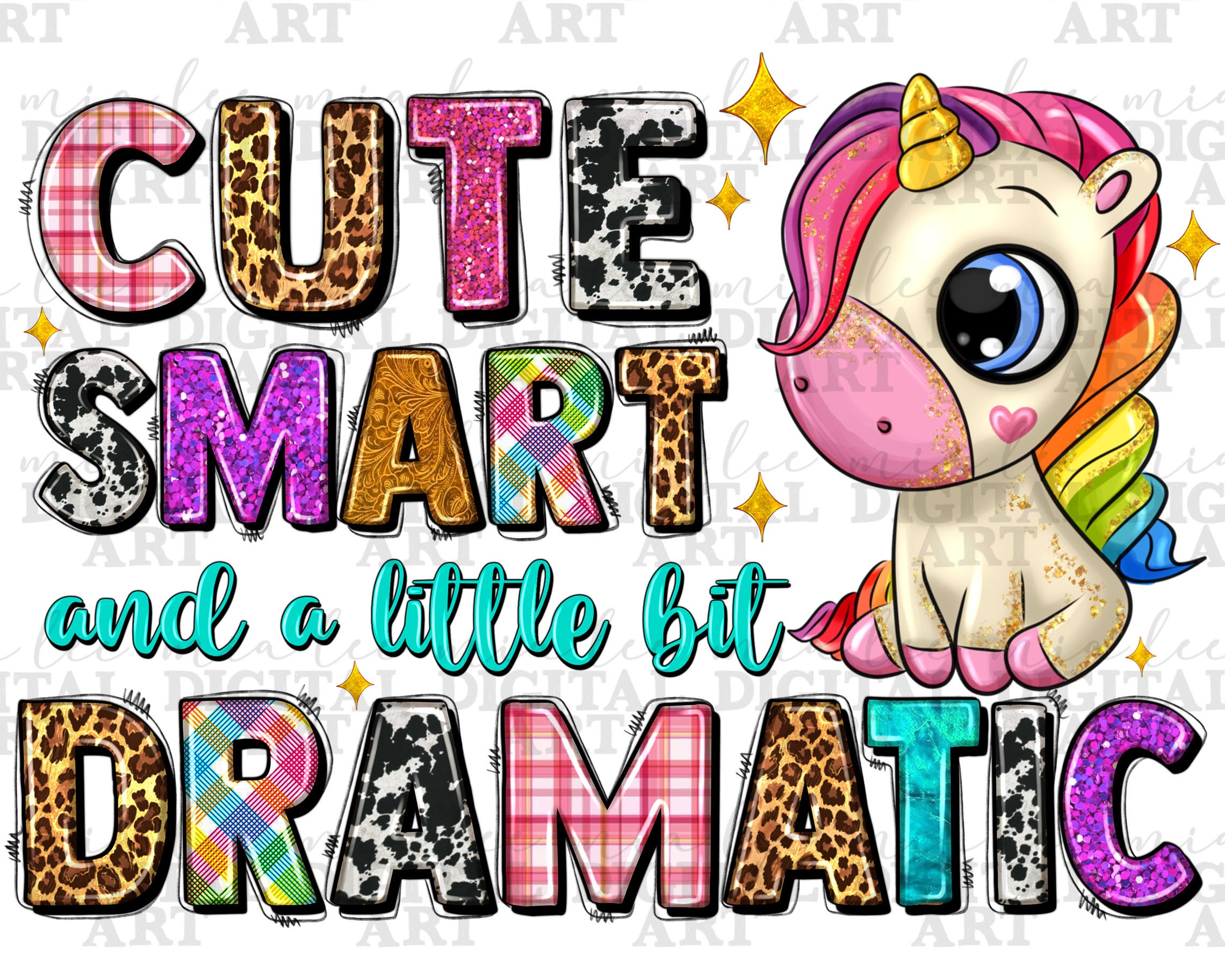 Cute Smart and a Little Bit Dramatic Png Sublimation Design - Etsy
