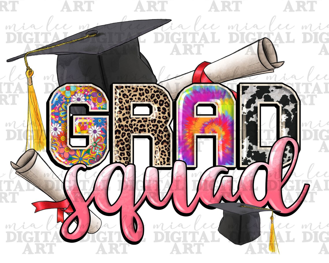 Grad Squad Png Sublimation Design Download Graduation Png - Etsy
