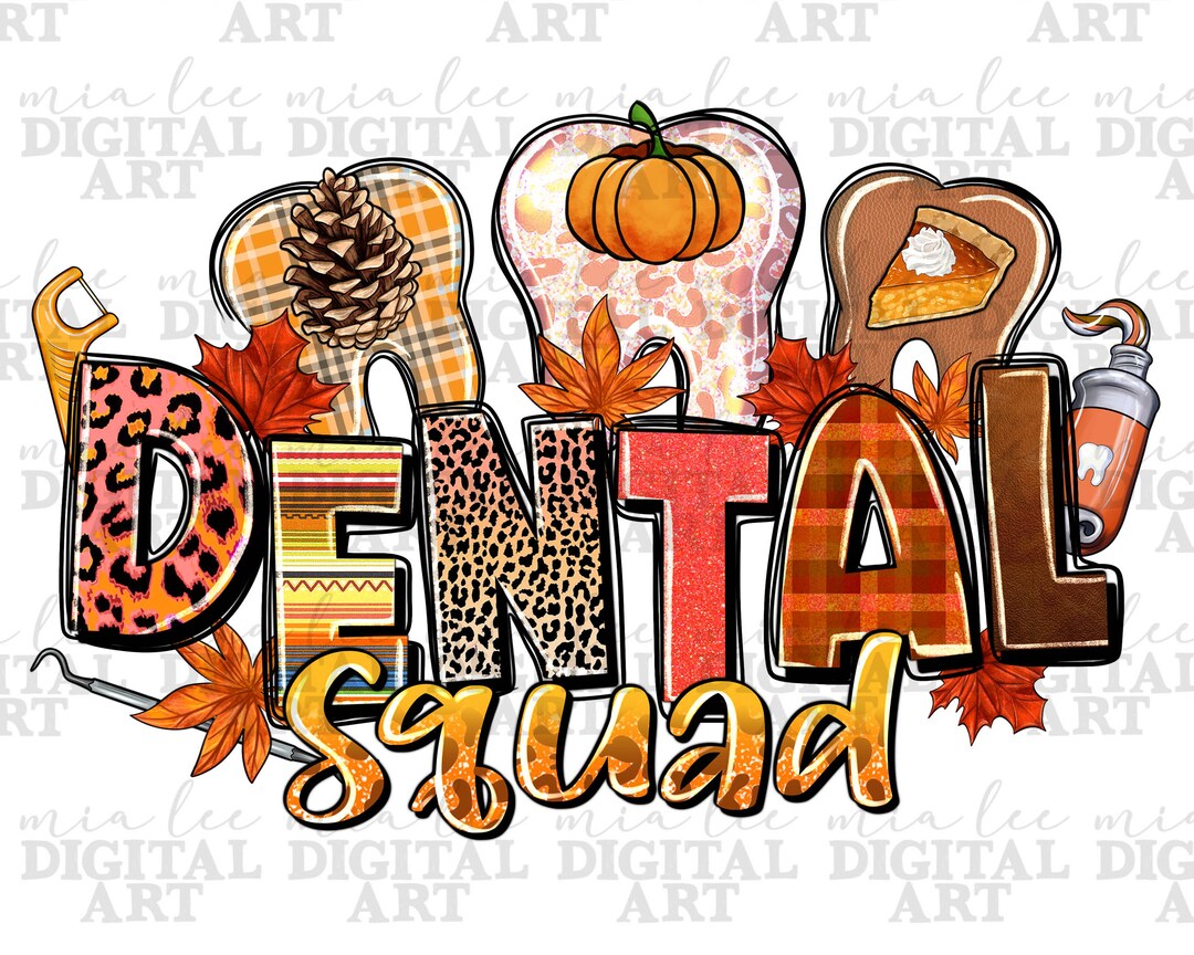 Dental Squad Fall Png Sublimation Design Download, Western Dental Png ...