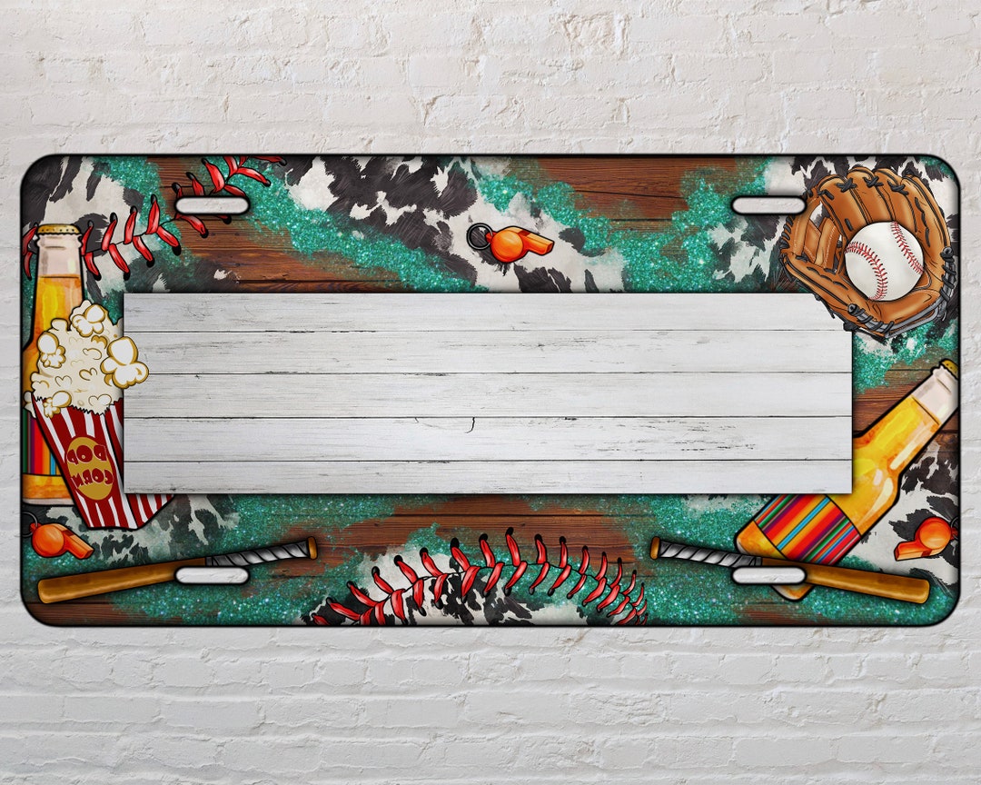 Personalized Baseball License Plate Png Sublimation Design - Etsy