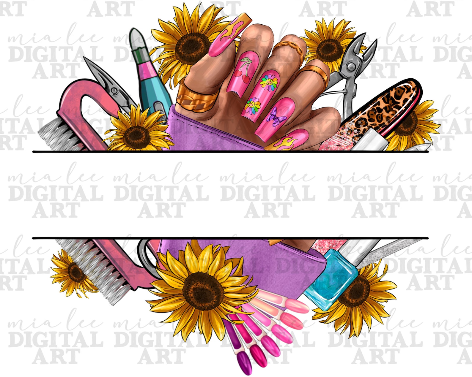 Personalized Nail Tech Png Sublimation Design Download, Nail Art Png ...