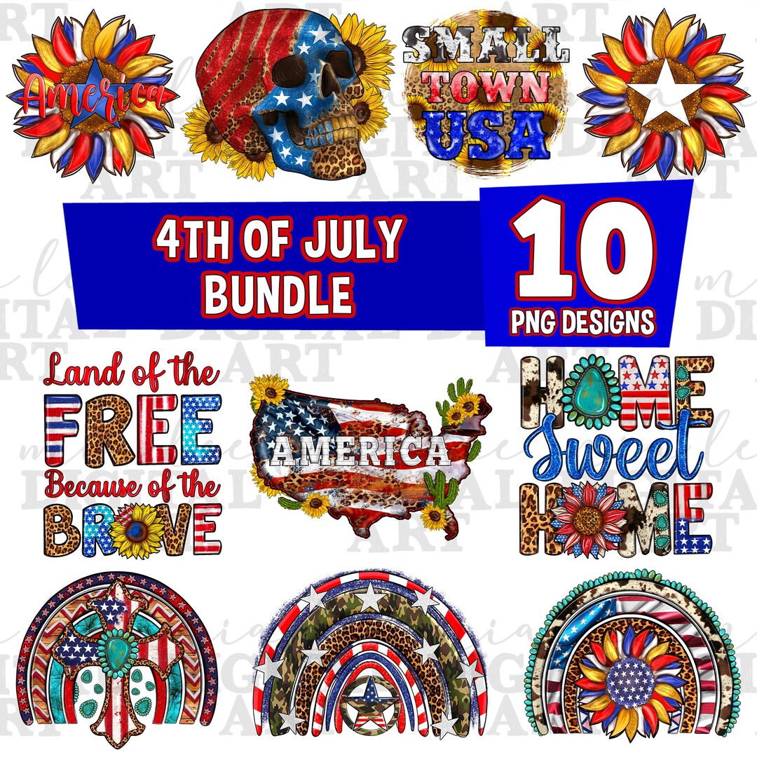 4th of July Bundle Png Sublimation Design Download, 4th of July Png ...