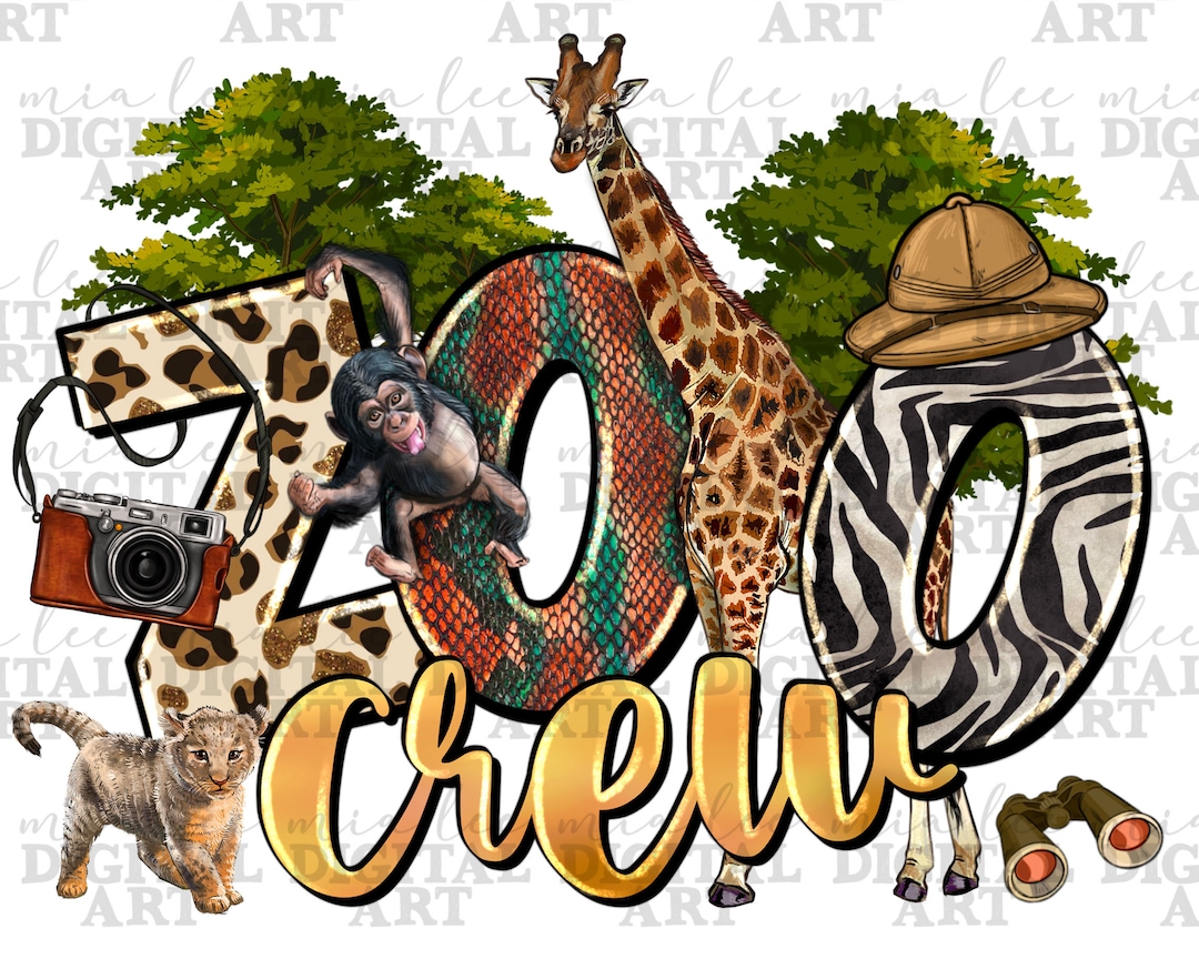 Zoo Crew Safari Animals Png Sublimation Design Download, Safari Life ...