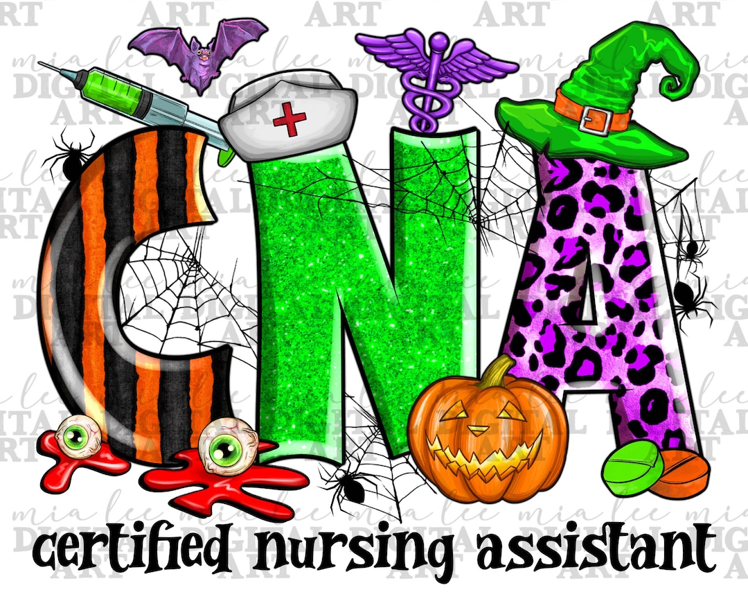 Halloween CNA Certfied Nursing Assistant Png Sublimation Design ...