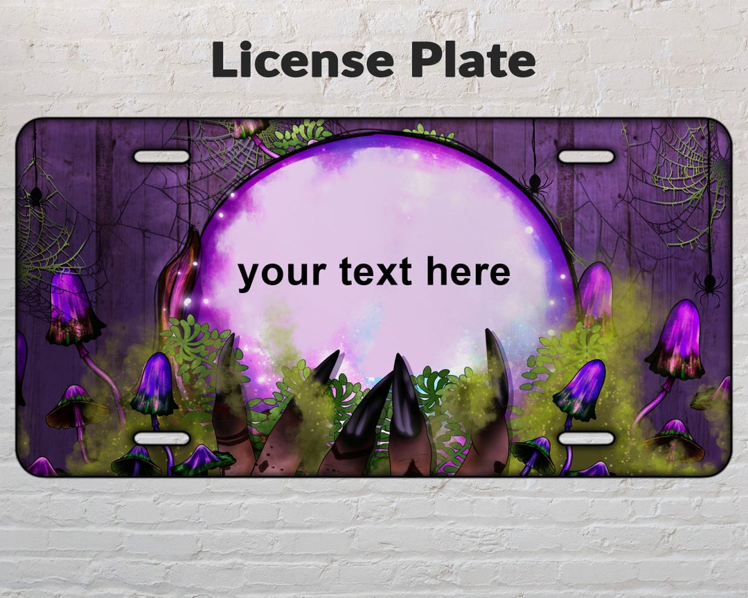 Personalized Witch Hands License Plate Png Sublimation Design Download ...