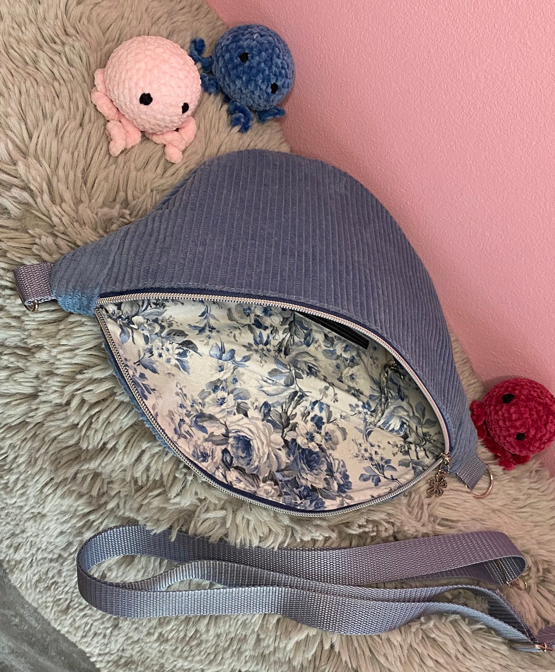 Large Bum Bag With Removable Webbing / a Carabiner Hook and an - Etsy