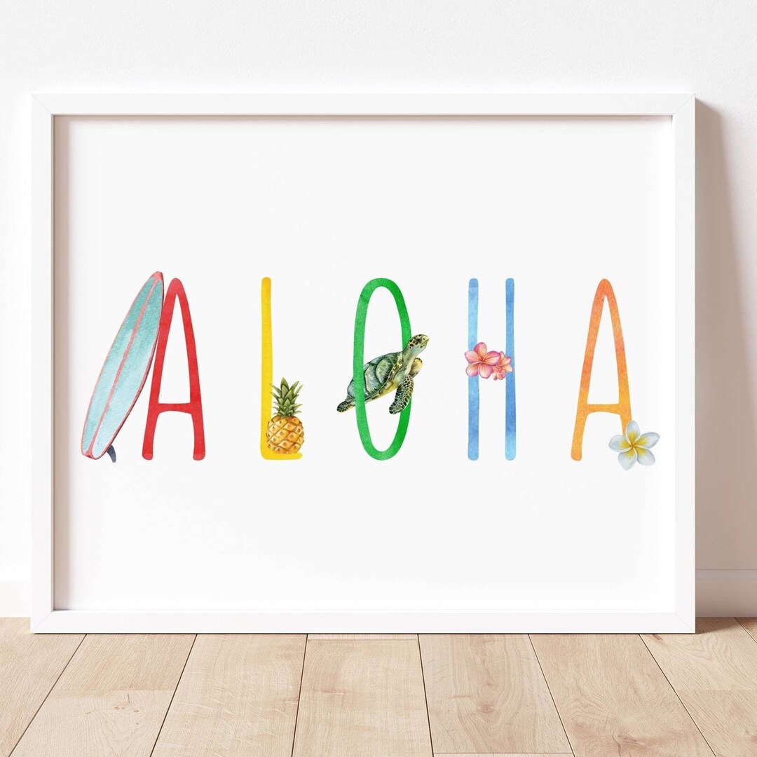 Hawaii Aloha Wall Art, Hawaii Nature Art, Plumeria Art, Hawaii ...