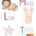 Animal Alphabet Nursery Print in Watercolor - Etsy
