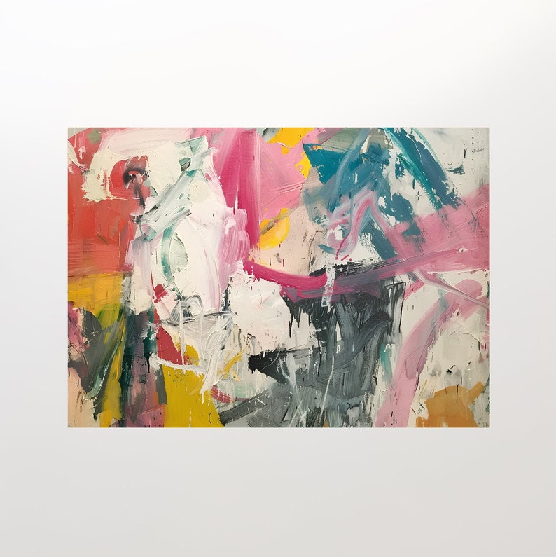 Abstract 07 Colourful Abstract Wall Print Painting Artwork Digital File ...