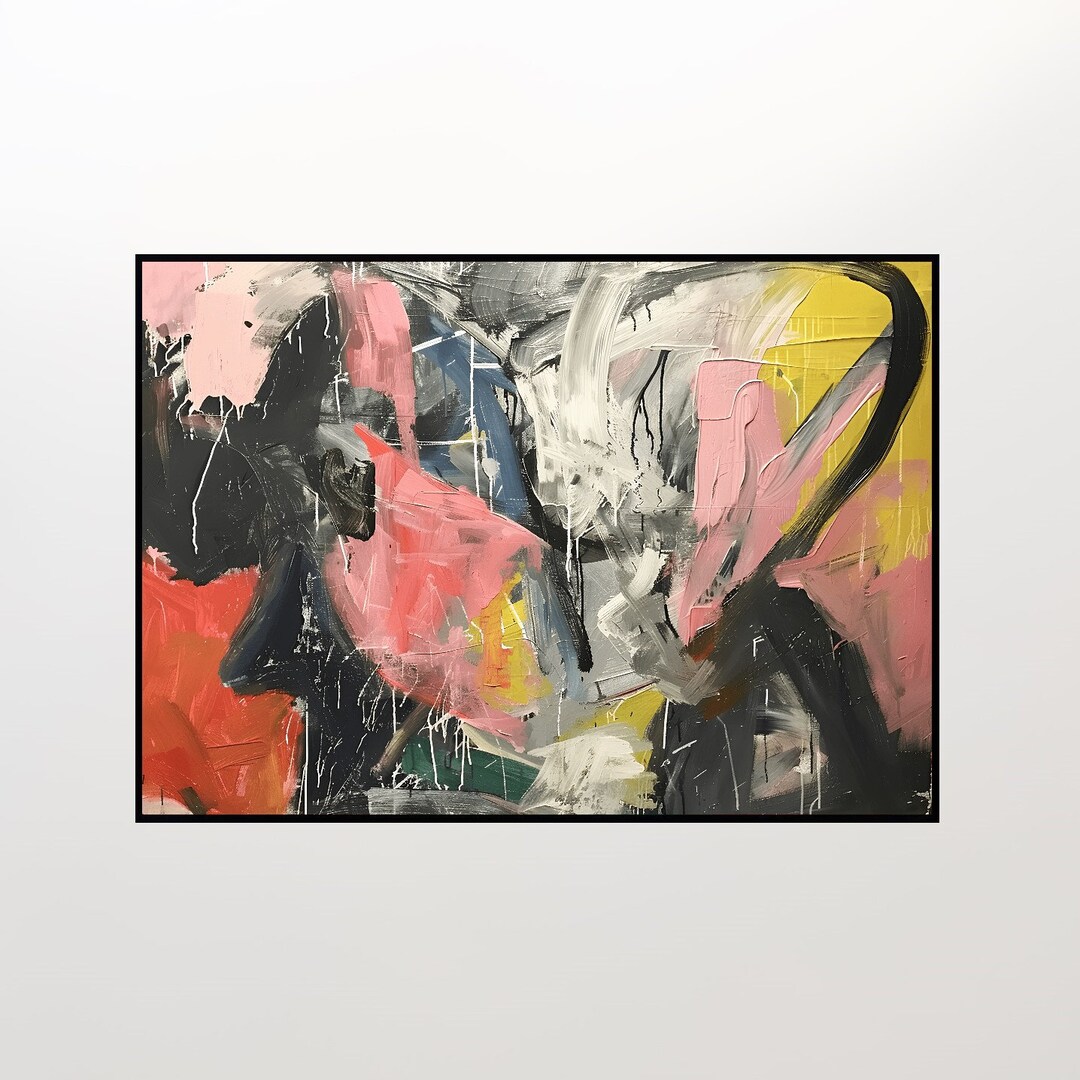 Abstract #02 - Colourful Abstract Lines Wall Print Artwork Digital File ...